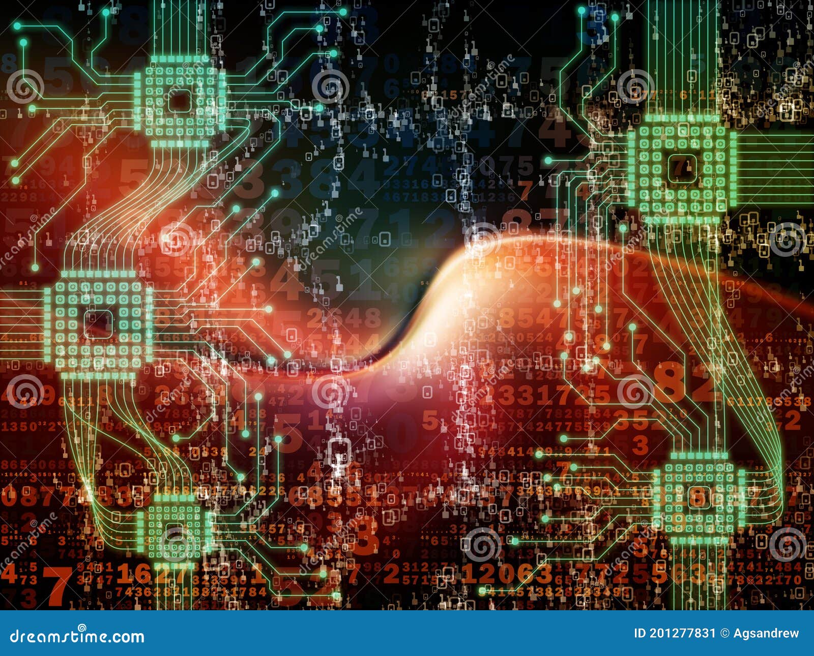 CPU Connection Background stock illustration. Illustration of education ...