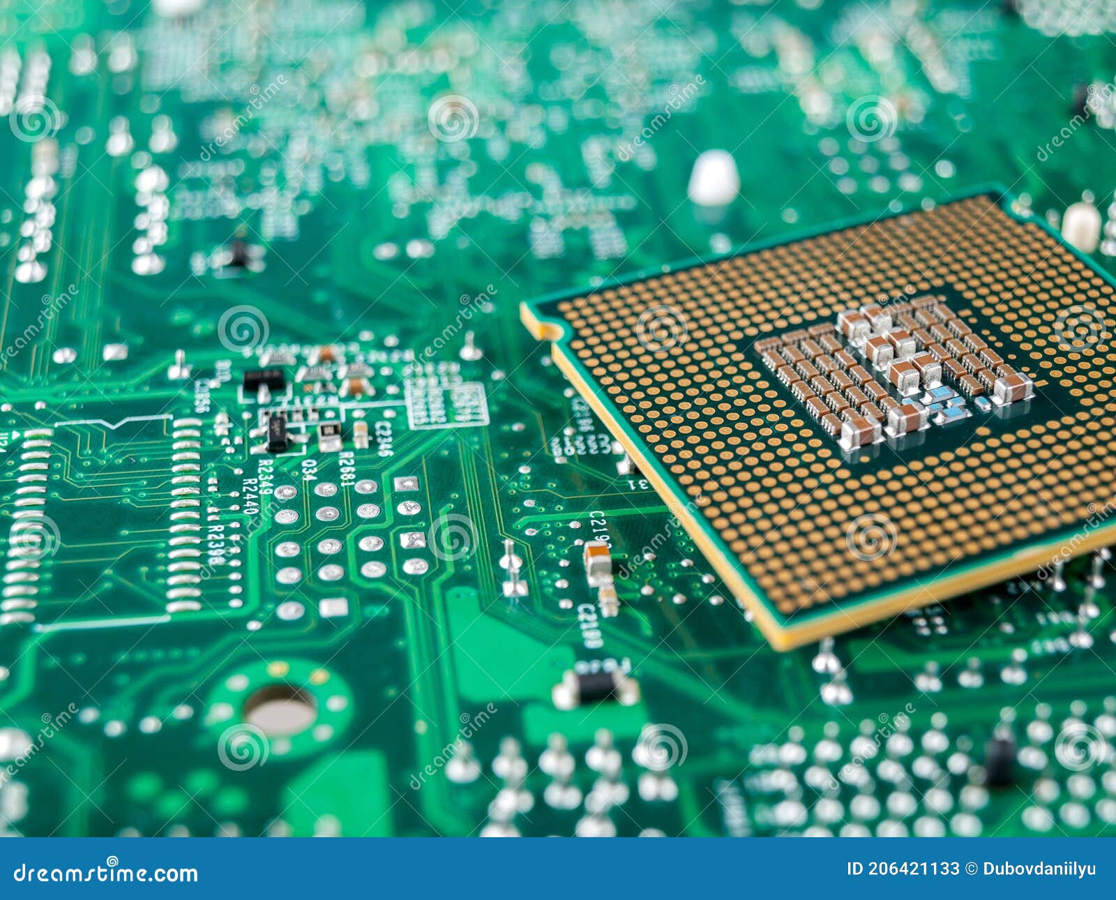 CPU Connector on the Circuit Motherboard with Pressure Contacts for ...