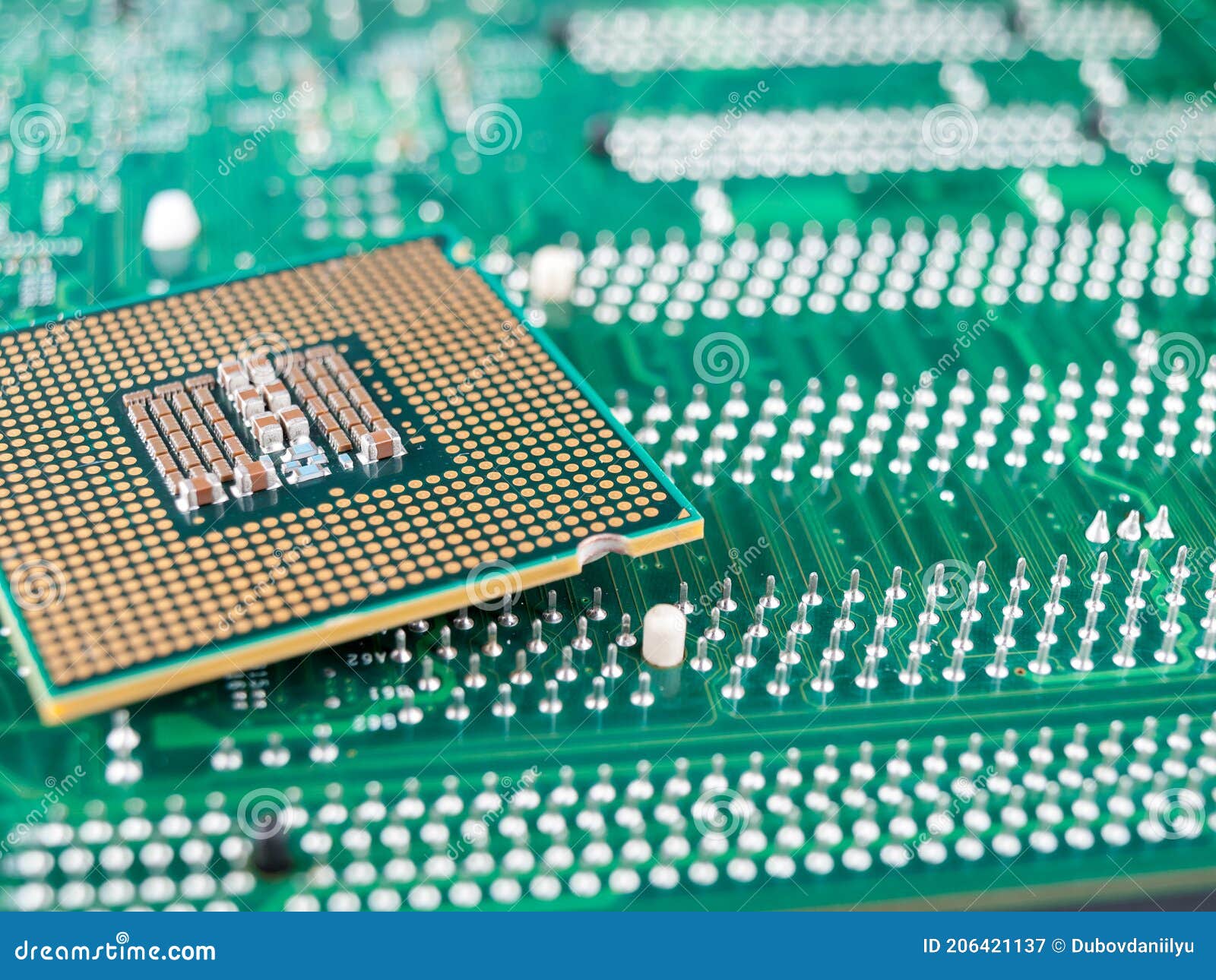 CPU Connector on the Circuit Motherboard with Pressure Contacts for ...