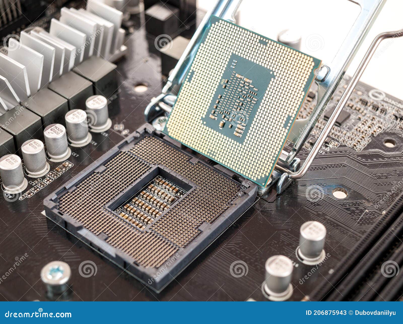 CPU Connector on the Circuit Motherboard with Pressure Contacts for ...