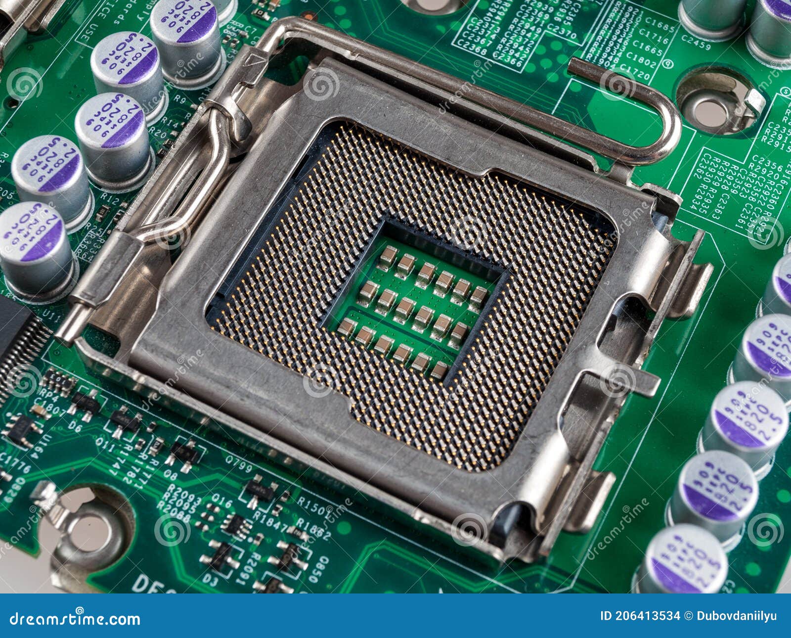 CPU Connector on the Circuit Motherboard with Pressure Contacts for ...