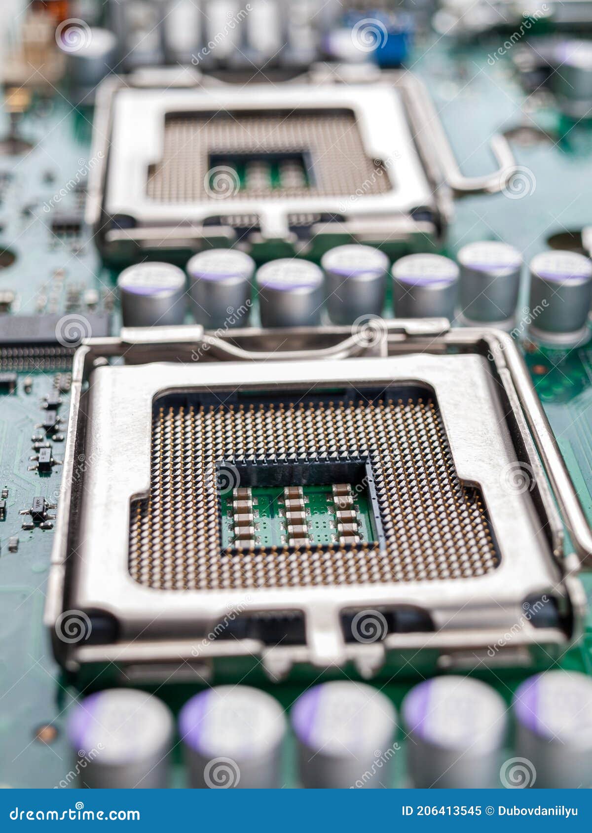 CPU Connector on the Circuit Motherboard with Pressure Contacts for ...