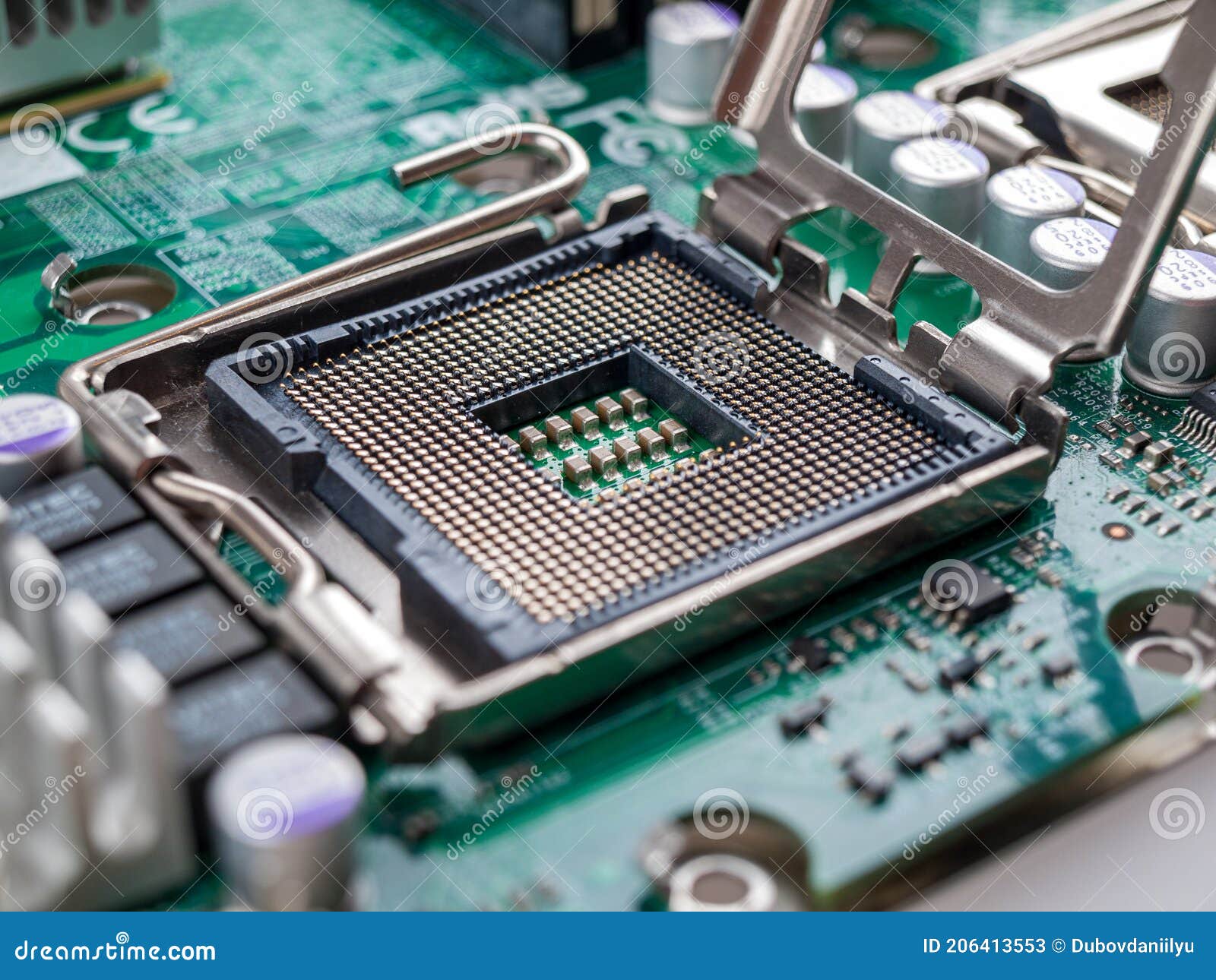 CPU Connector on the Circuit Motherboard with Pressure Contacts for ...