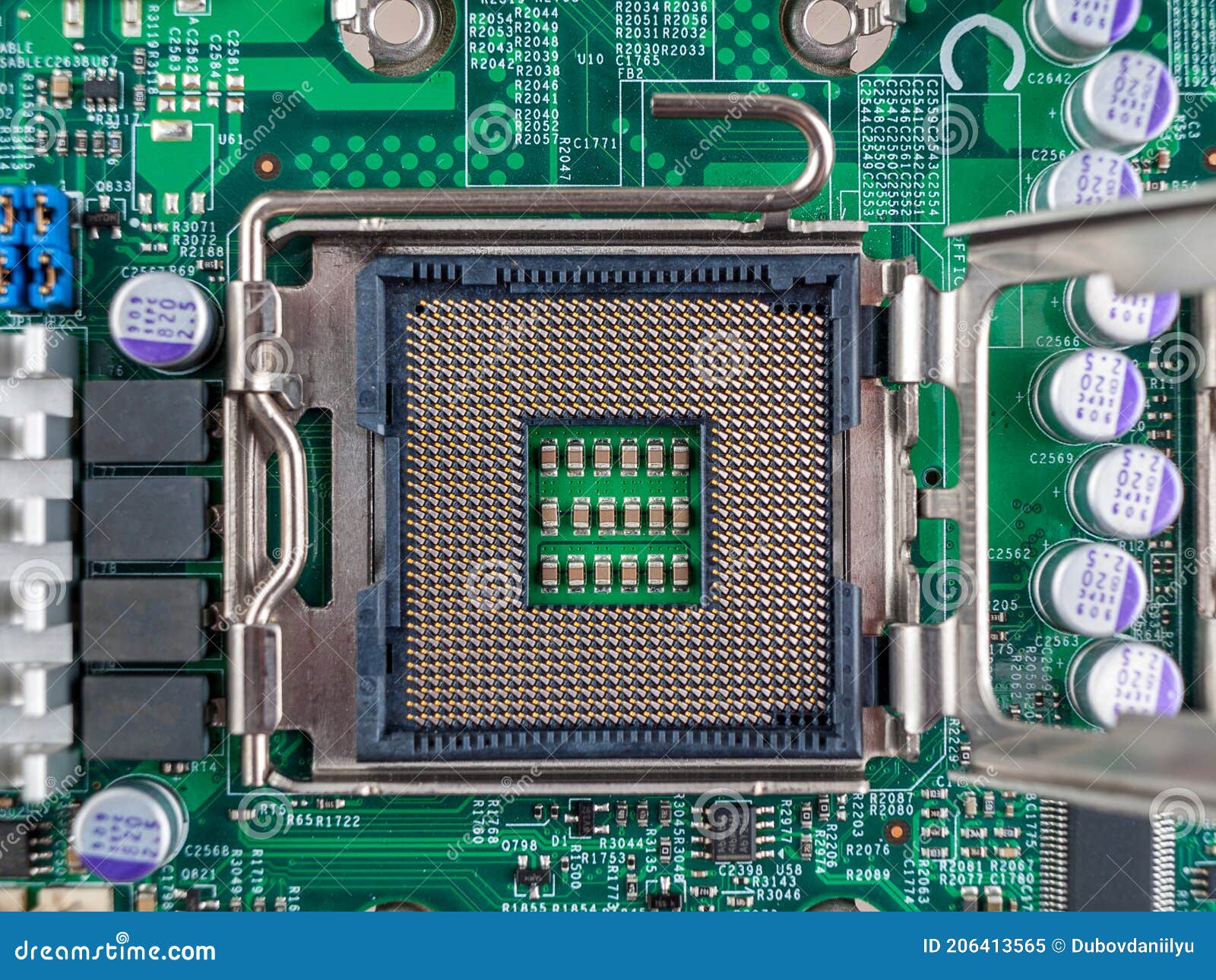 CPU Connector on the Circuit Motherboard with Pressure Contacts for ...