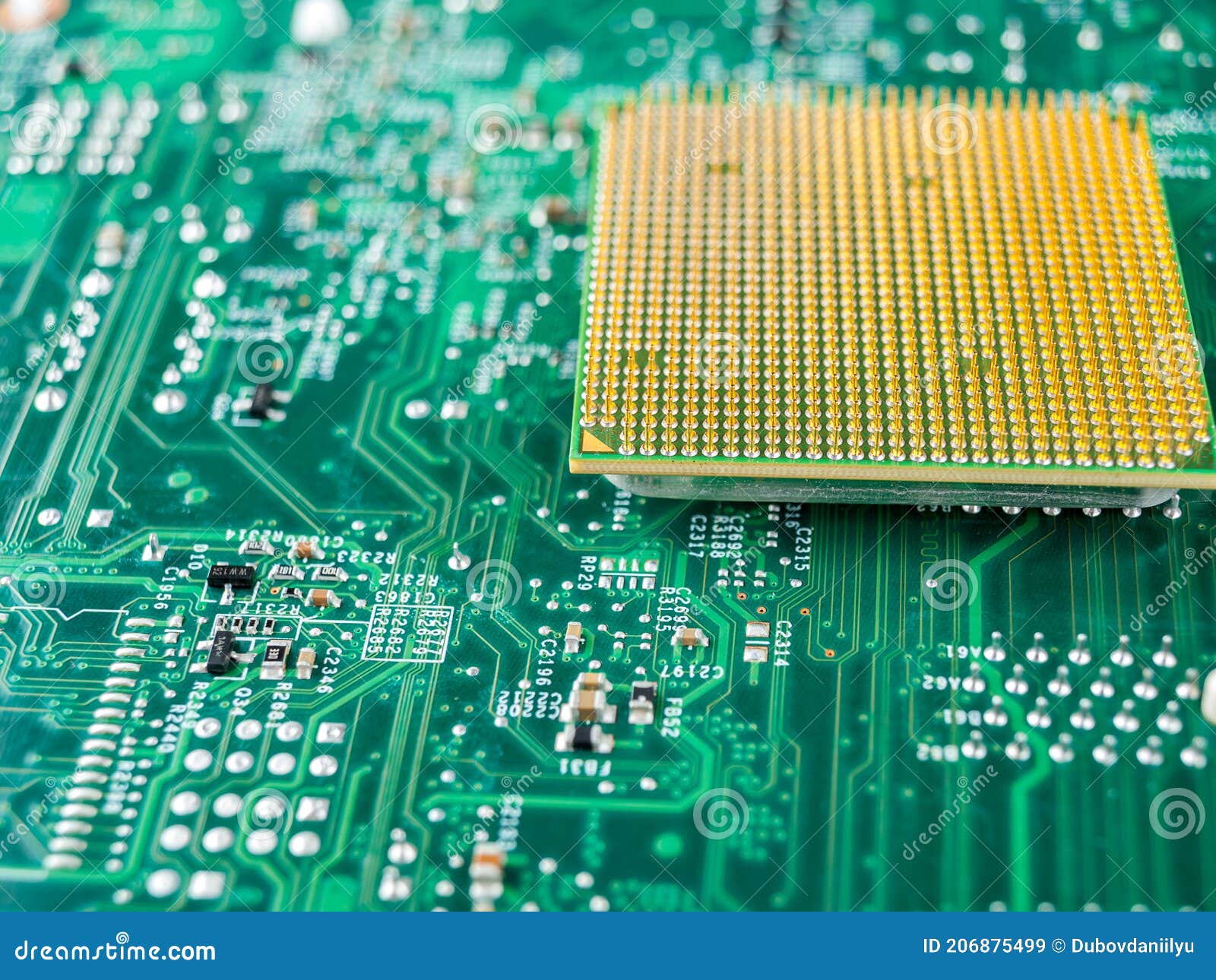 CPU Connector on the Circuit Motherboard with Pressure Contacts for ...
