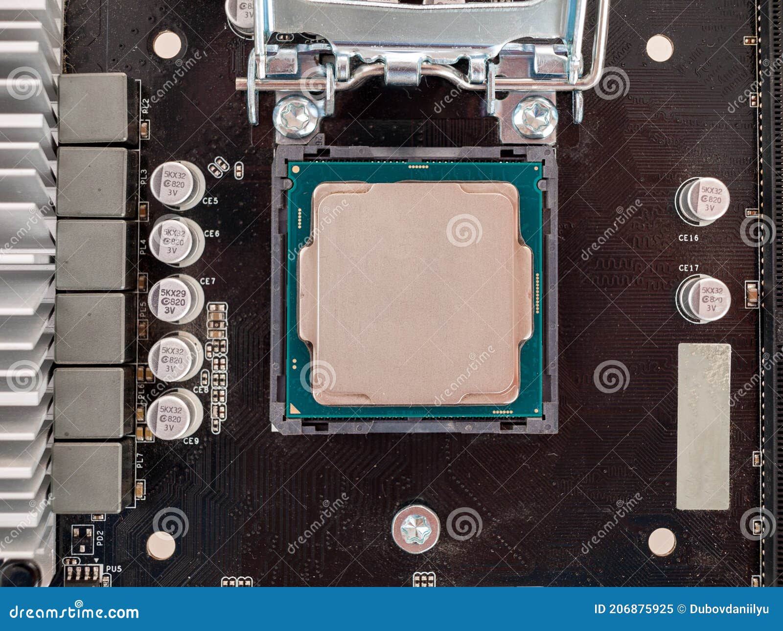 CPU Connector on the Circuit Motherboard with Pressure Contacts for ...