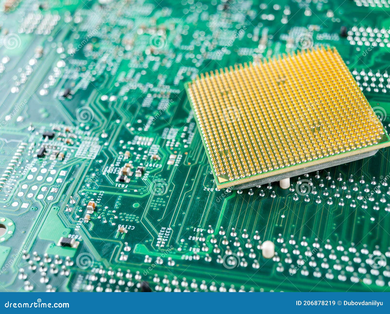 CPU Connector on the Circuit Motherboard with Pressure Contacts for ...