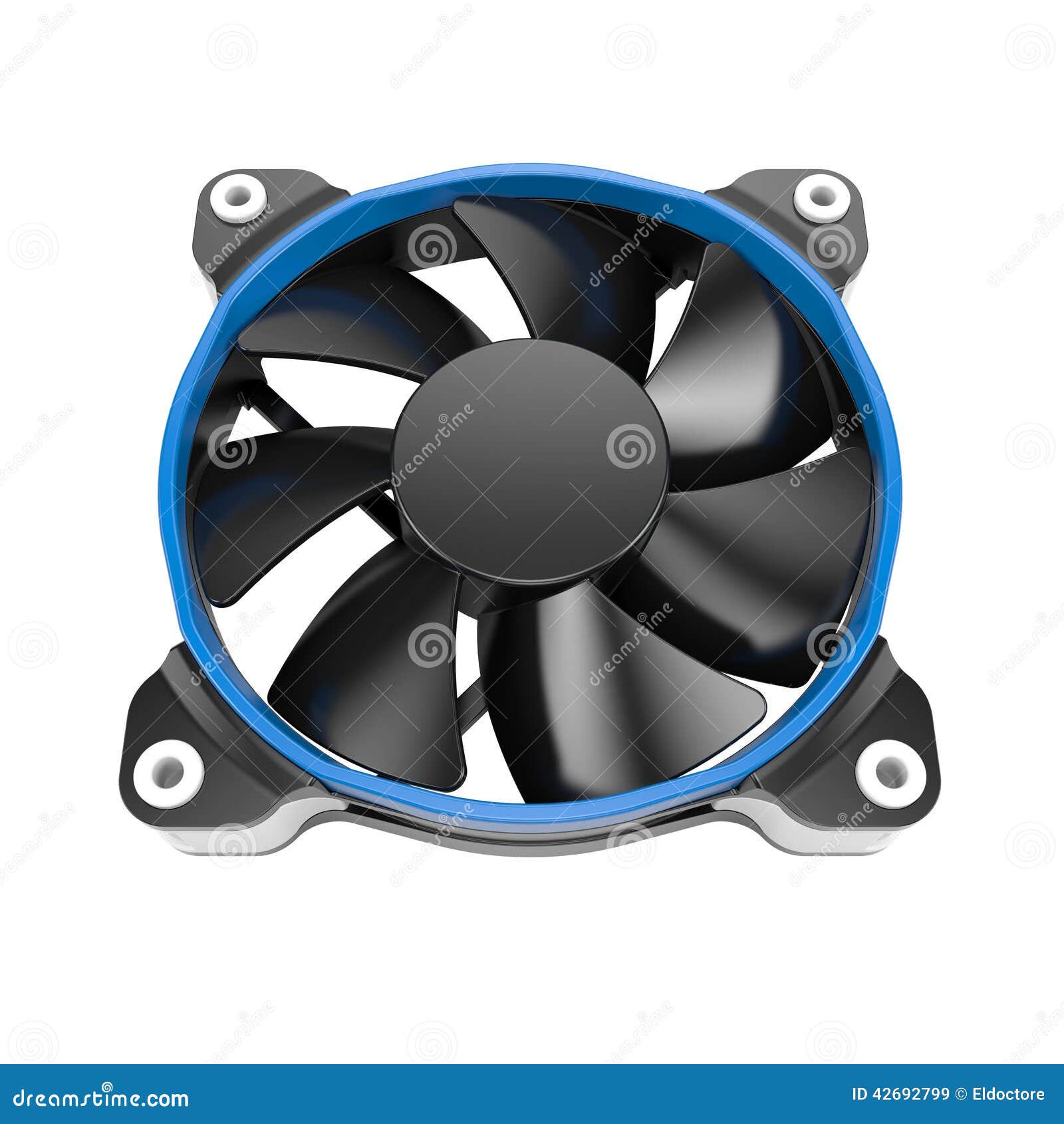 Cpu cooler fan stock illustration. Illustration of hardware - 42692799