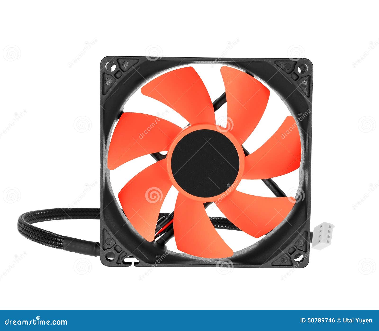 Cpu Cooler Red Fan on White Stock Photo - Image of refrigerator ...