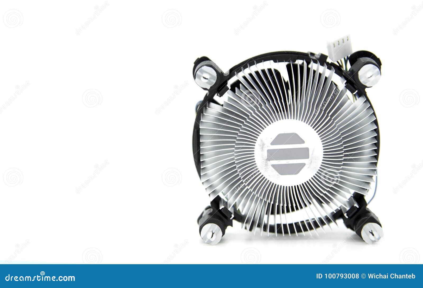 CPU Cooling Fan Isolated on White Background Stock Photo - Image of ...