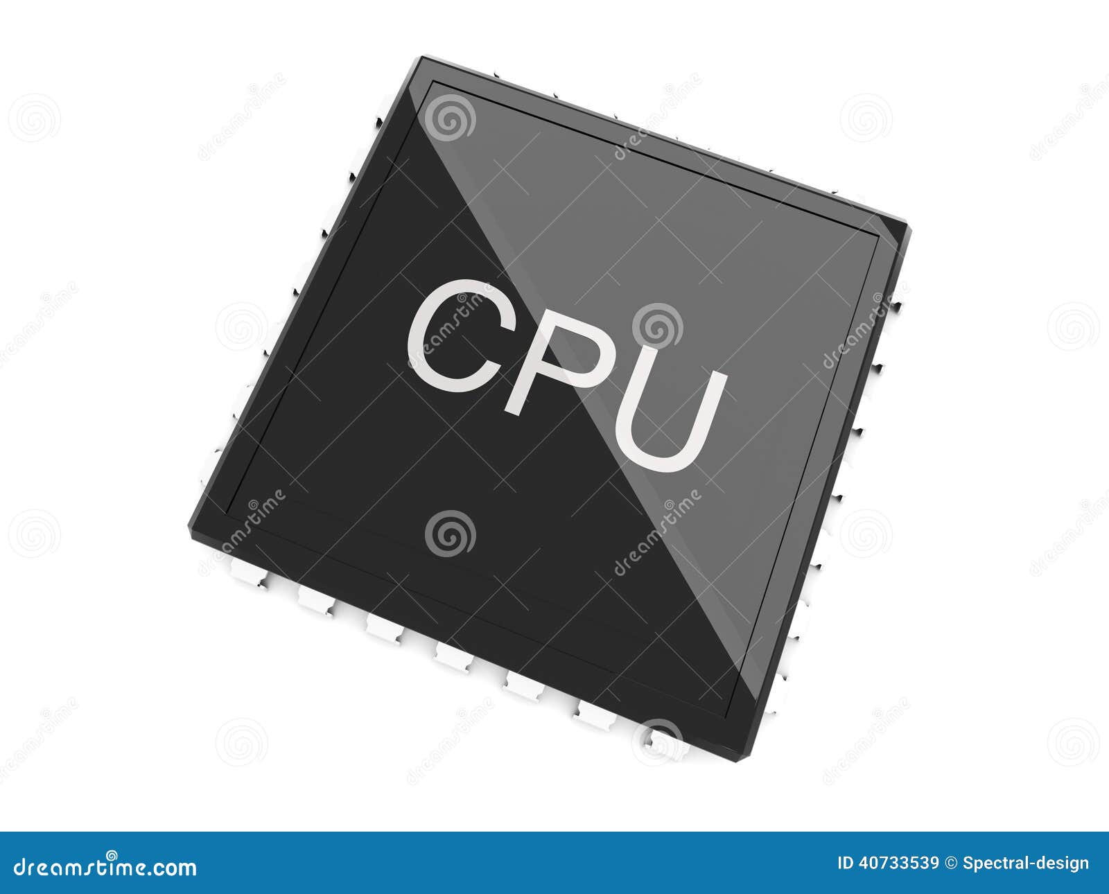 CPU stock illustration. Illustration of chip, micro, socket - 40733539