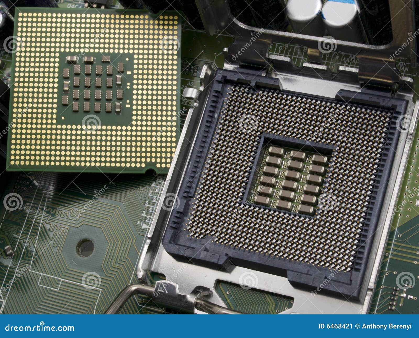 CPU Del Computer Con La Scheda Madre Immagine. Immagine: 6468421