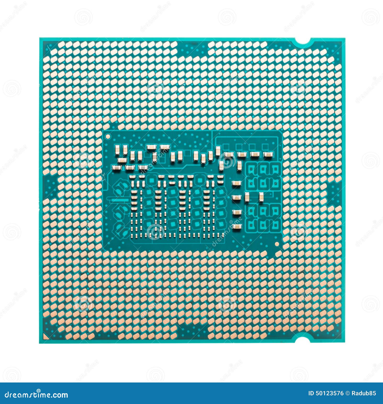 CPU Del Ordenador Aislada En Blanco Foto de archivo - Imagen de fondo ...