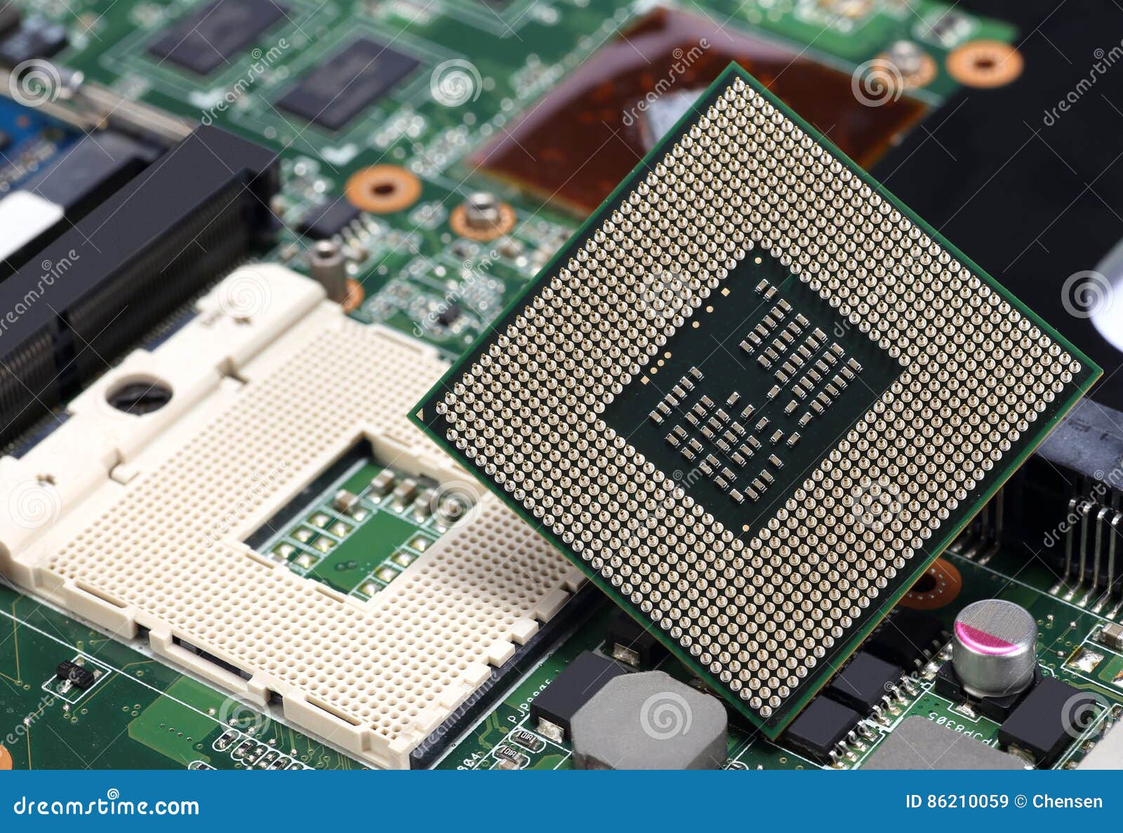 CPU Del Procesador Del Ordenador Imagen de archivo - Imagen de viruta ...