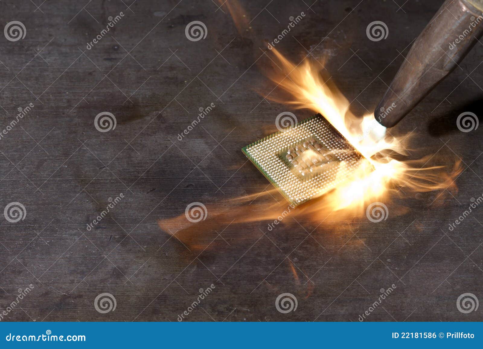 CPU destruction stock photo. Image of microelectronics - 22181586