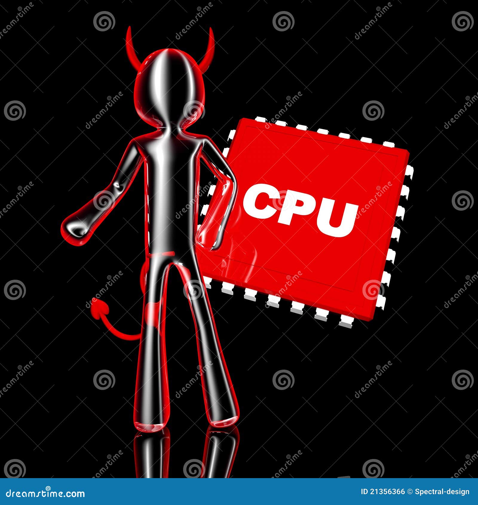 CPU Devil stock illustration. Illustration of demon, celebration - 21356366