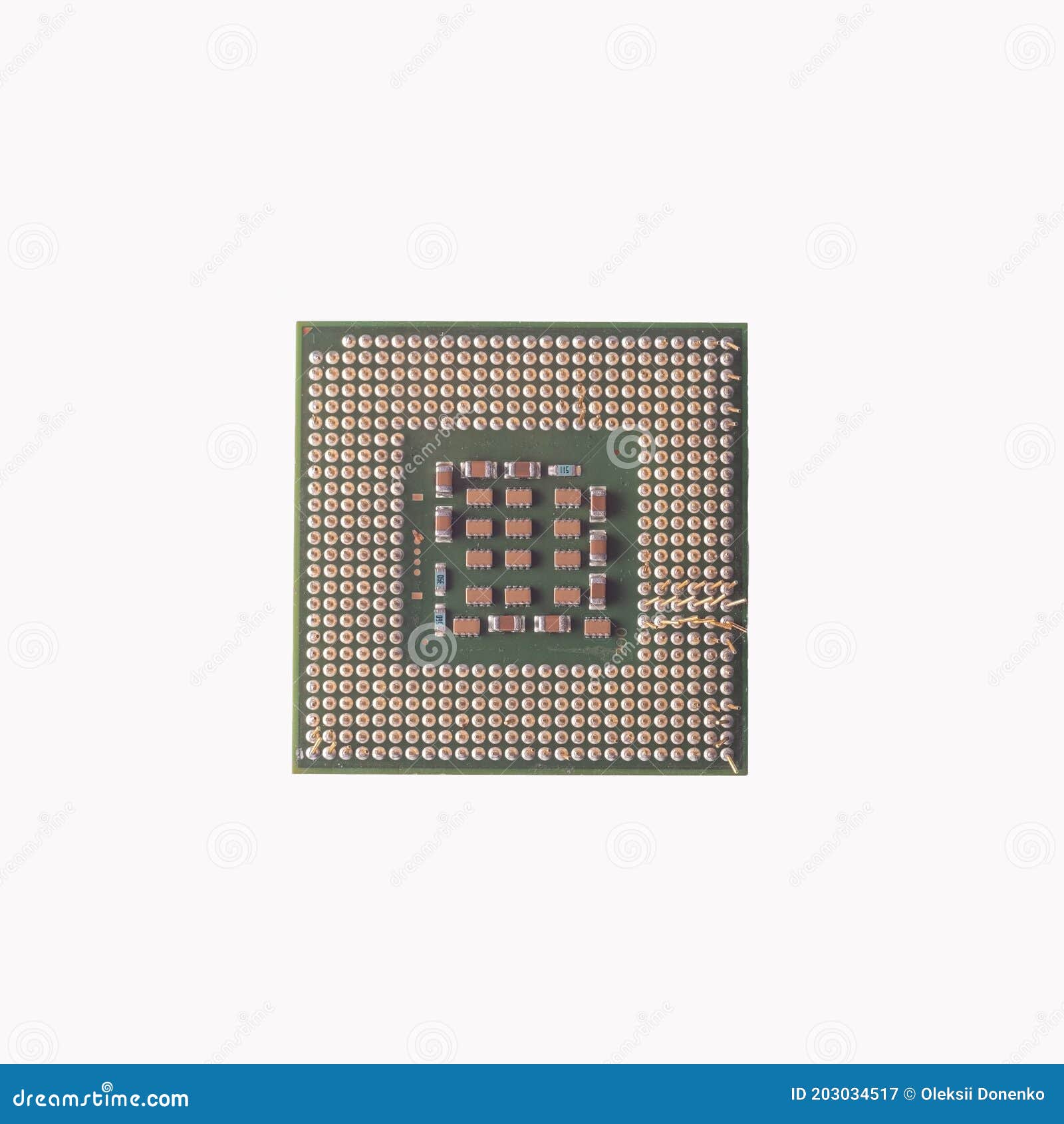 Cpu Electrical Circuit Chip Isolate on White Background Stock Image ...