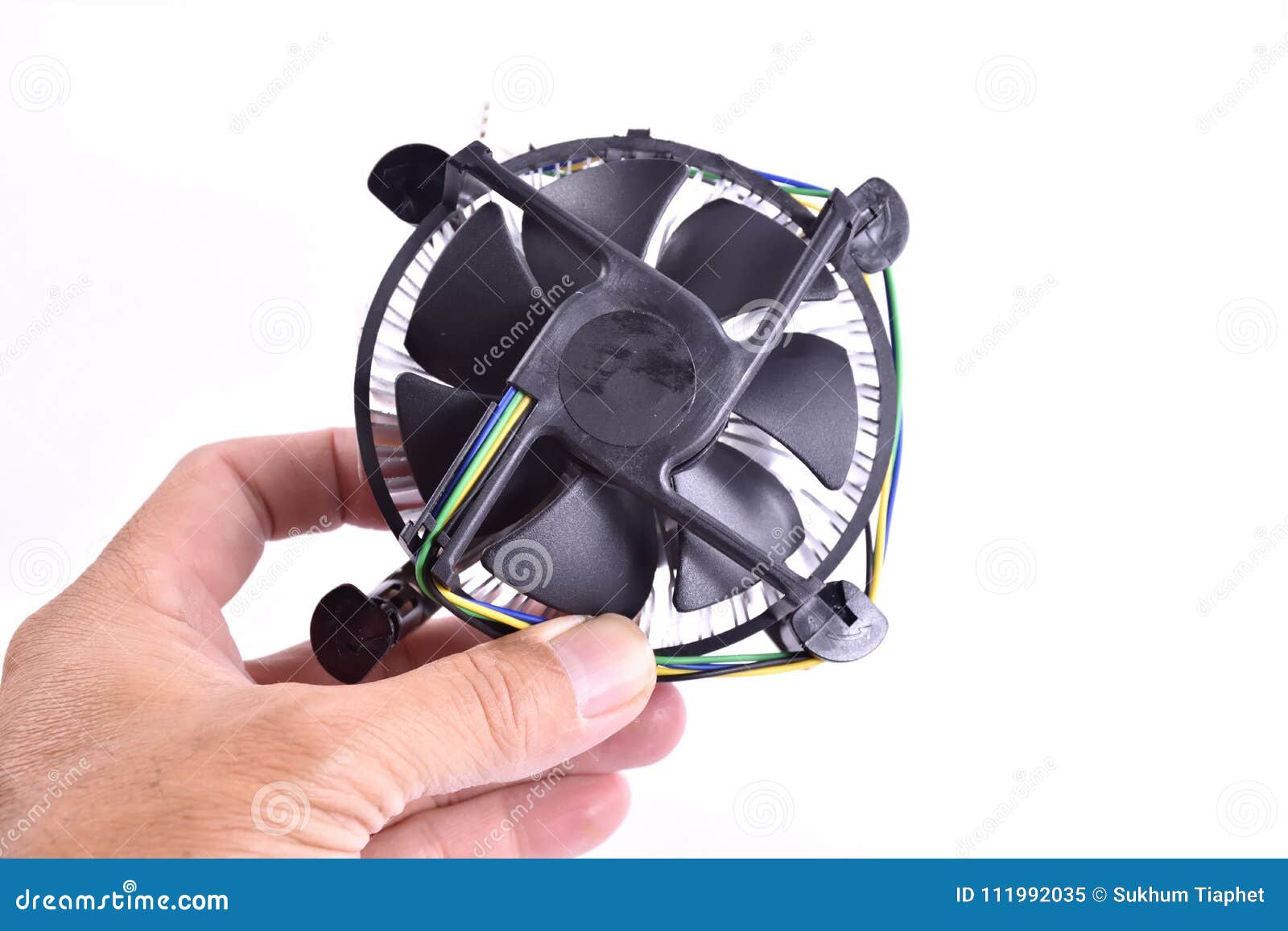 CPU fan for computer stock image. Image of cool, sink - 111992035