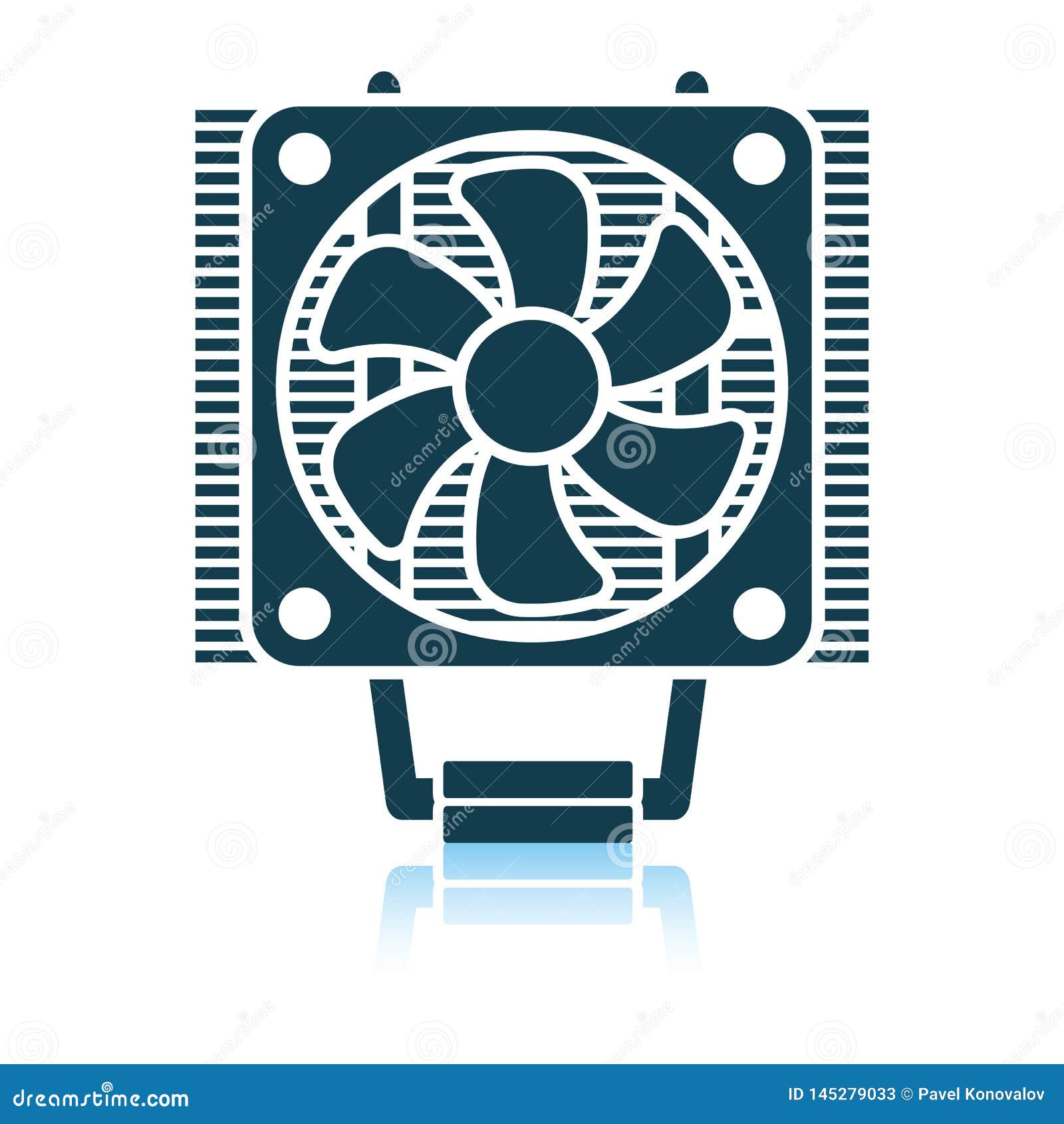 CPU Fan icon stock vector. Illustration of radiator - 145279033