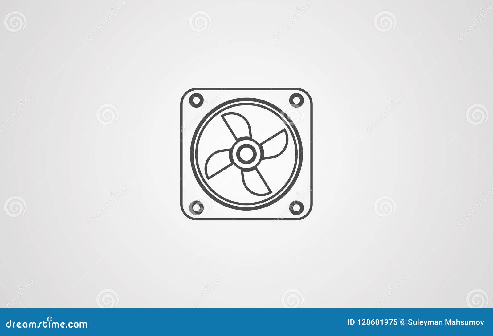 Cpu Fan Vector Icon Sign Symbol Stock Vector - Illustration of icon ...