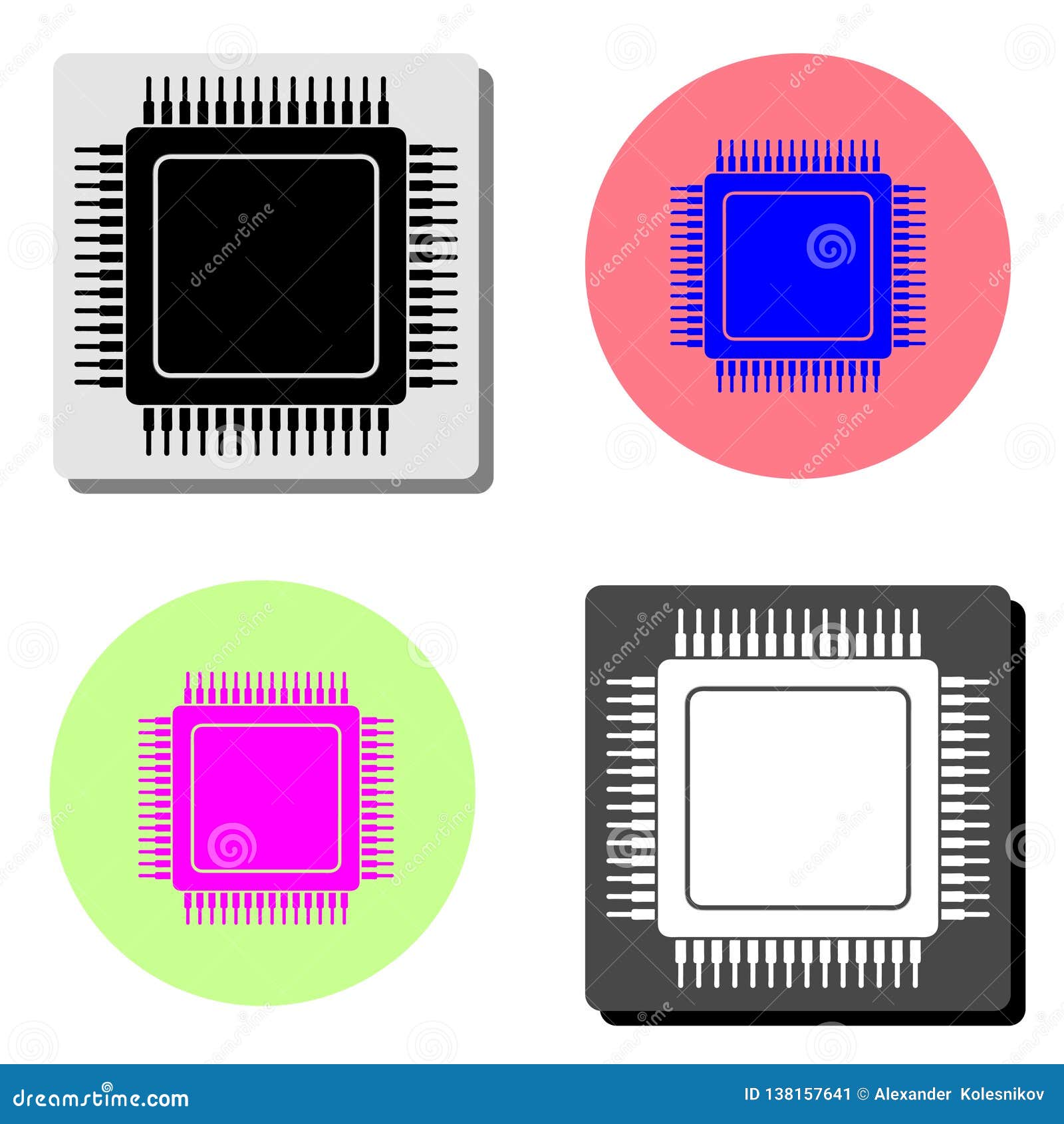 Cpu. flat vector icon stock illustration. Illustration of electrical - 138157641