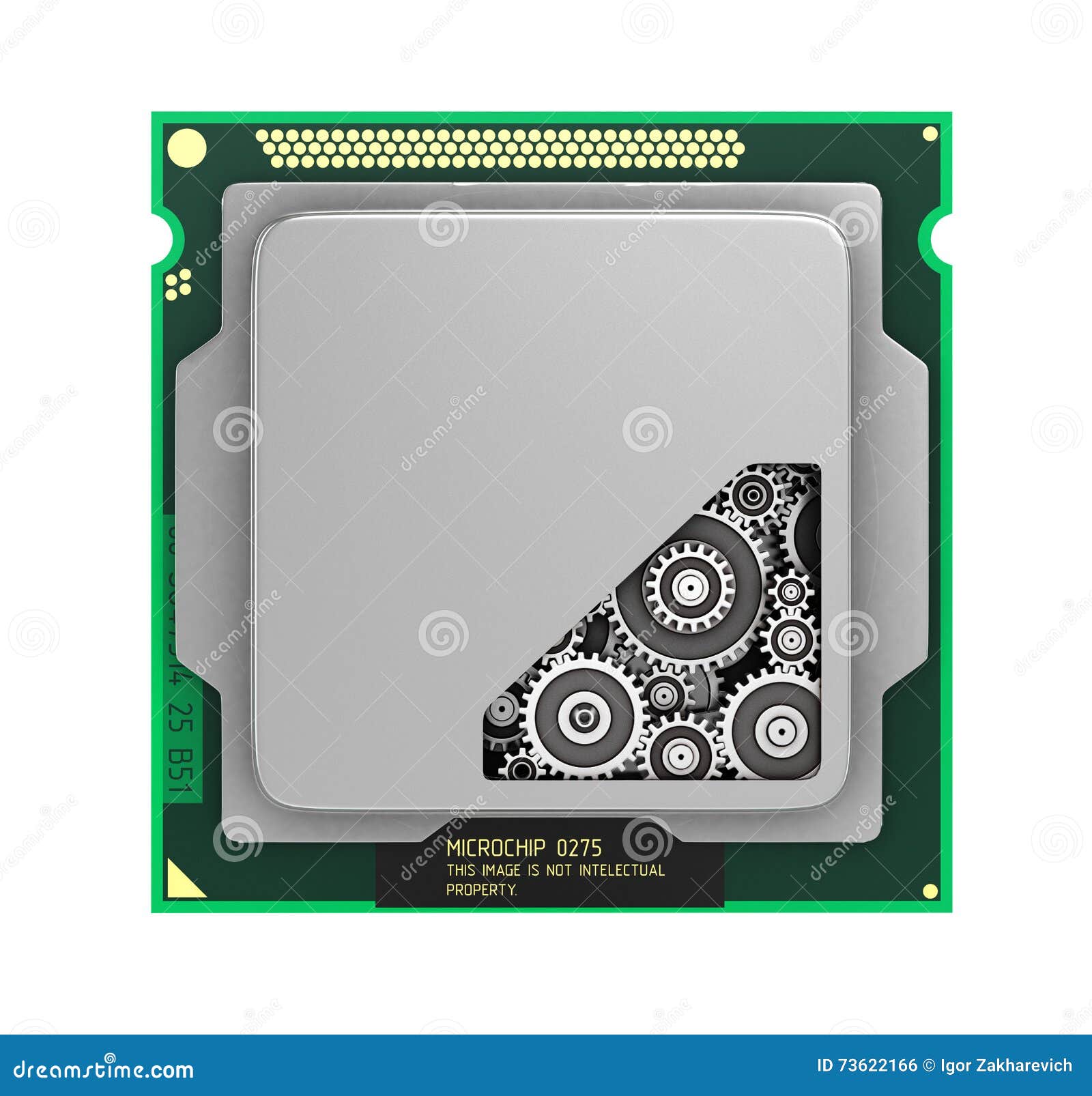 CPU. Gears Inside Processor Stock Illustration - Illustration of ...