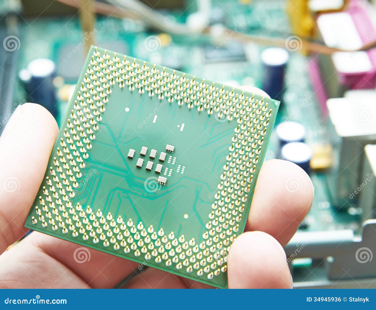 CPU In Hand Royalty Free Stock Image - Image: 34945936