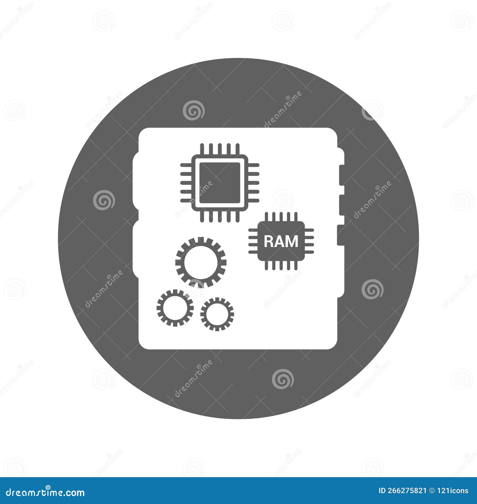 Cpu, Hardware, Memory Icon. Simple Color Vector Stock Illustration ...