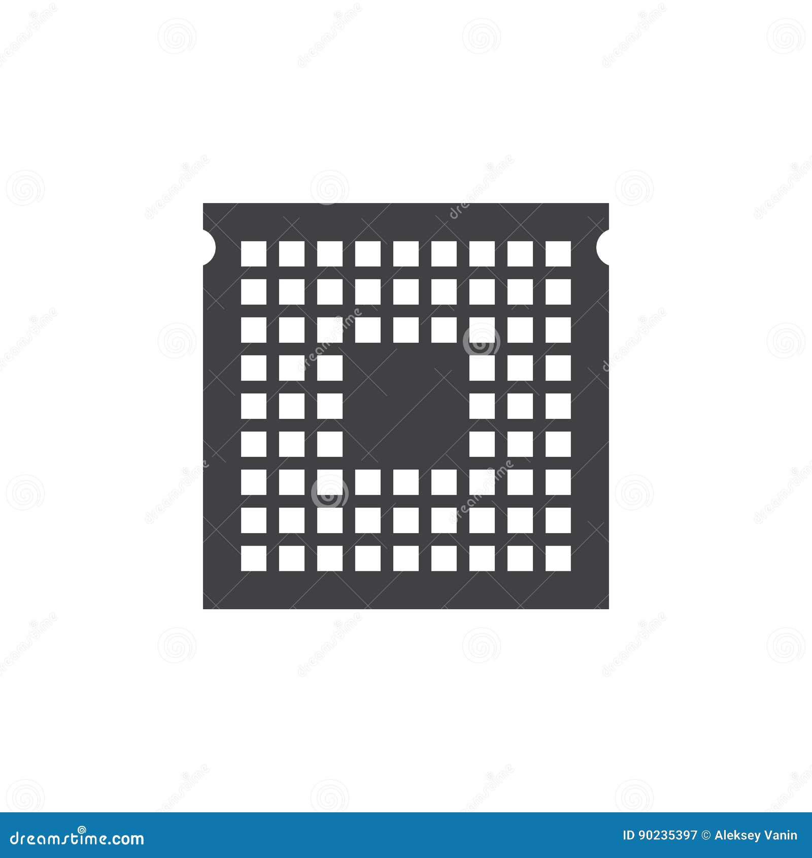 CPU Icon , Processor Solid Logo Illustration, Pictogram is Stock ...