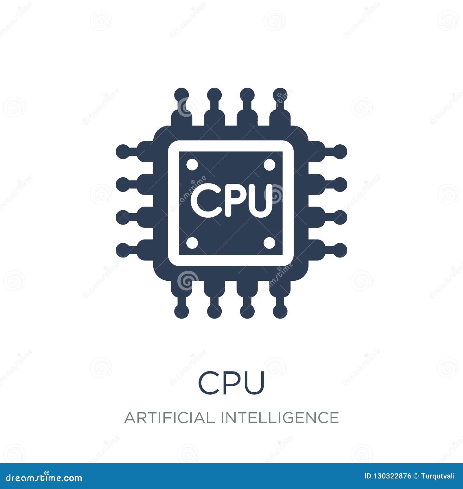 Cpu Icon. Trendy Flat Vector Cpu Icon on White Background from a Stock ...