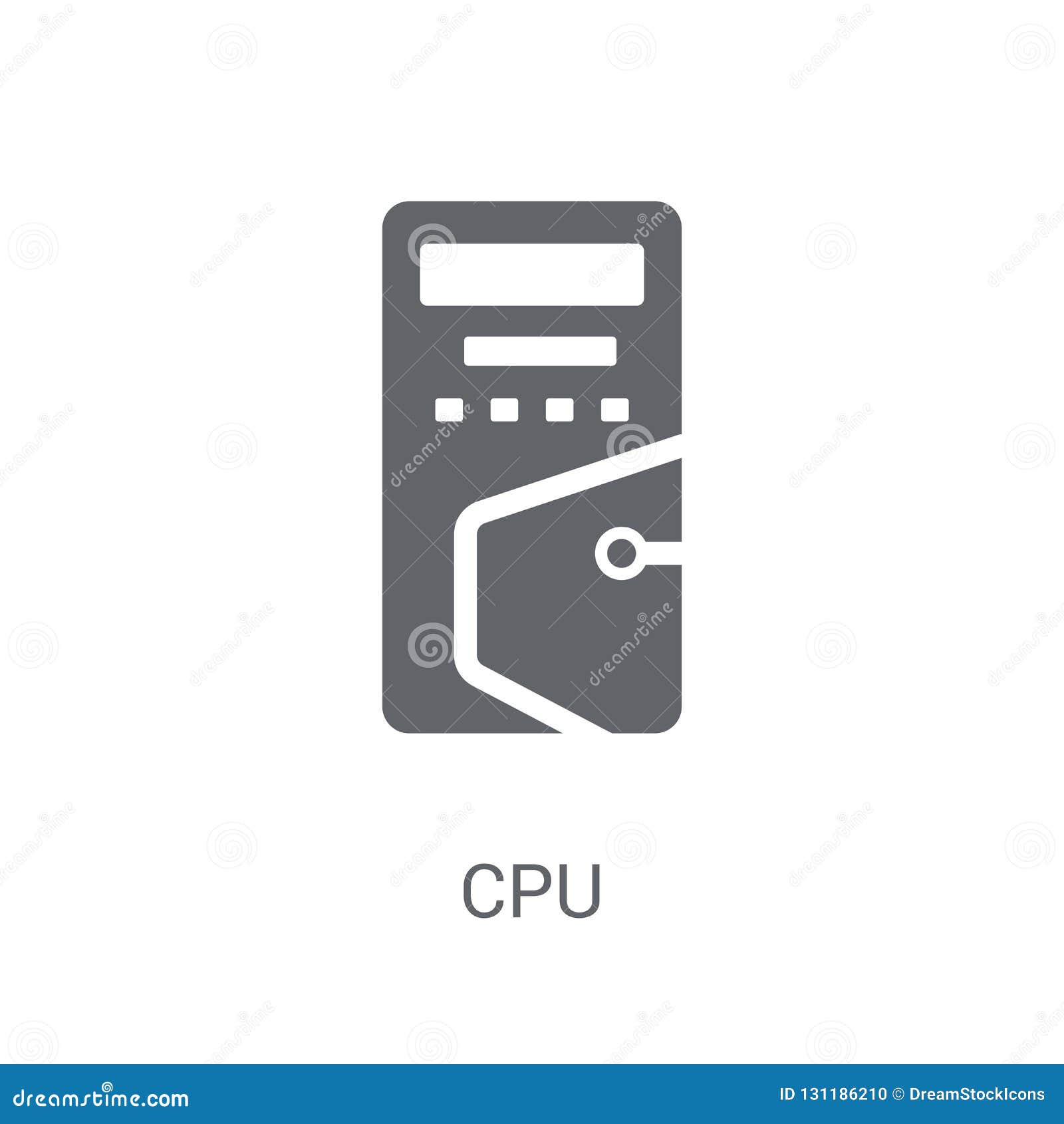 Cpu Icon. Trendy Cpu Logo Concept on White Background from Artificial ...