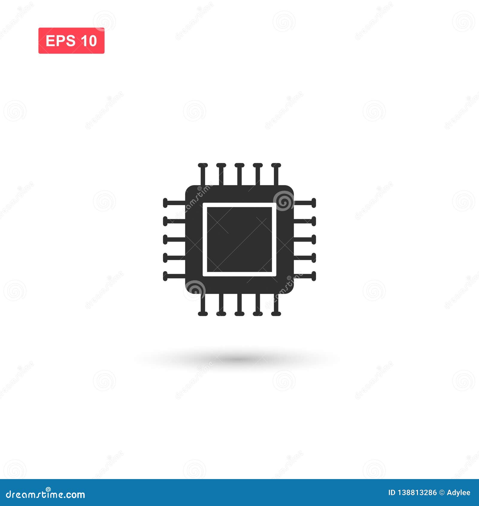 Cpu Icon Vector Design Isolated 2 Stock Vector - Illustration of ...