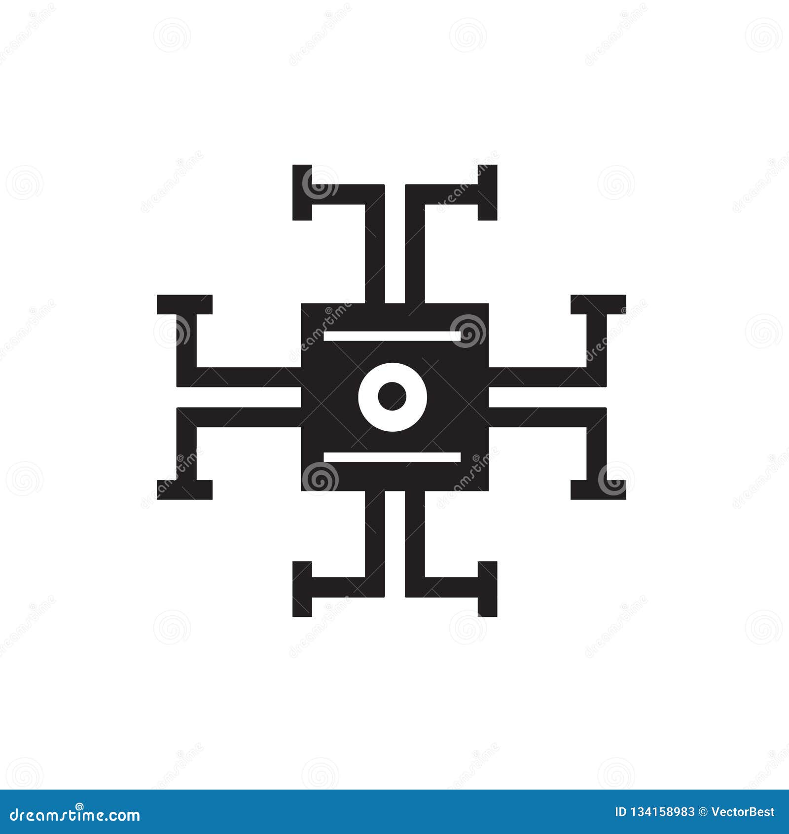 Cpu Icon Vector Sign and Symbol Isolated on White Background, Cpu Logo ...