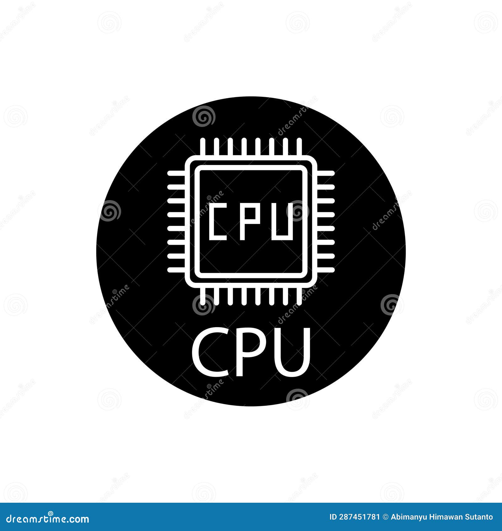 Cpu icon vector stock illustration. Illustration of output - 287451781