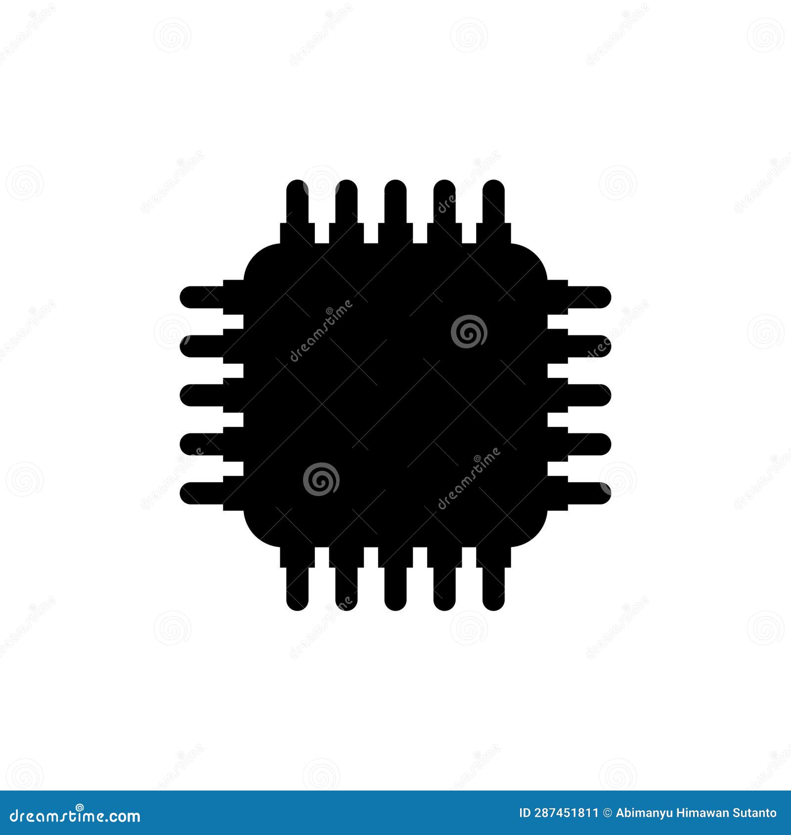 Cpu icon vector stock illustration. Illustration of isolated - 287451811