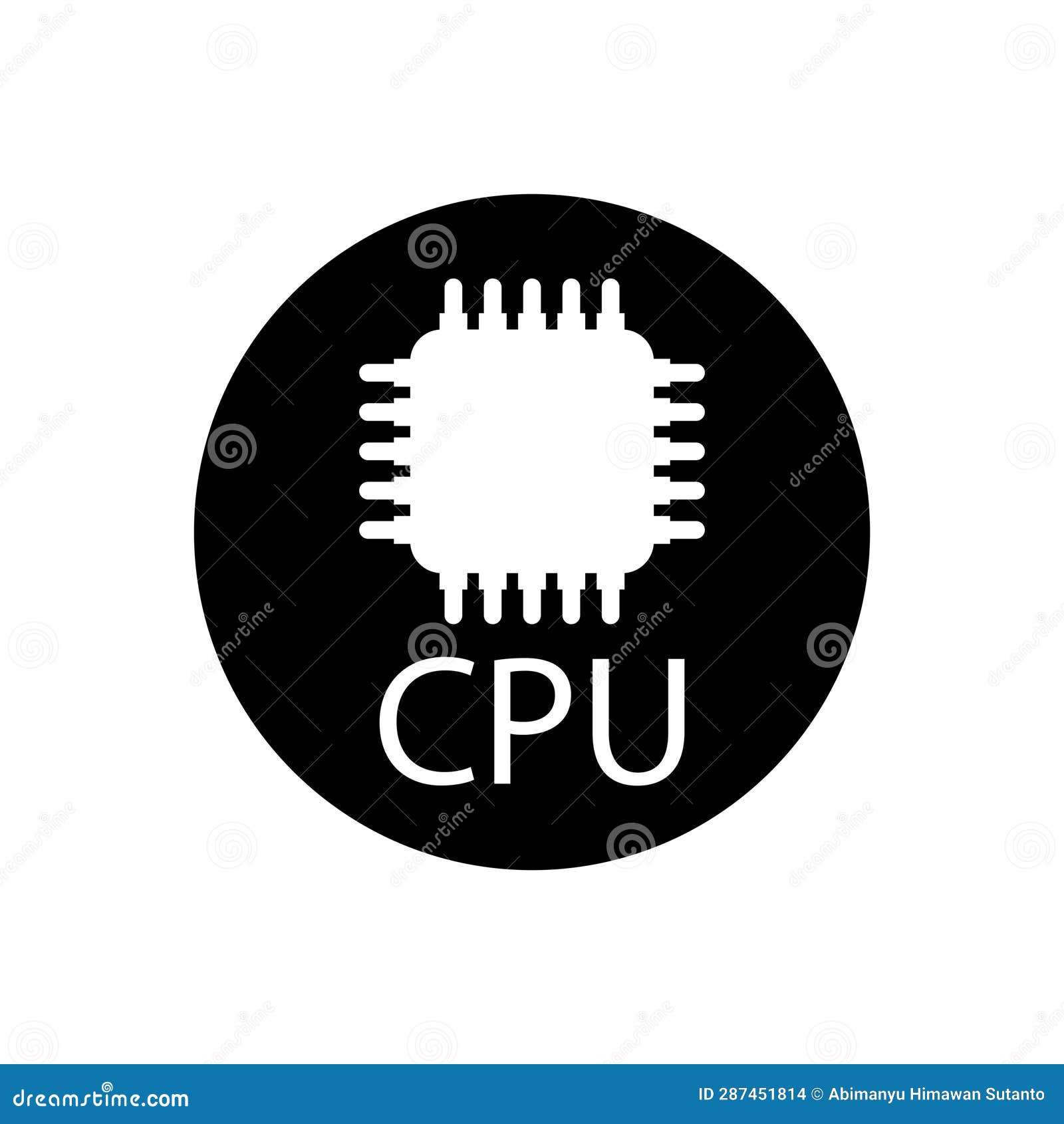 Cpu icon vector stock illustration. Illustration of icon - 287451814
