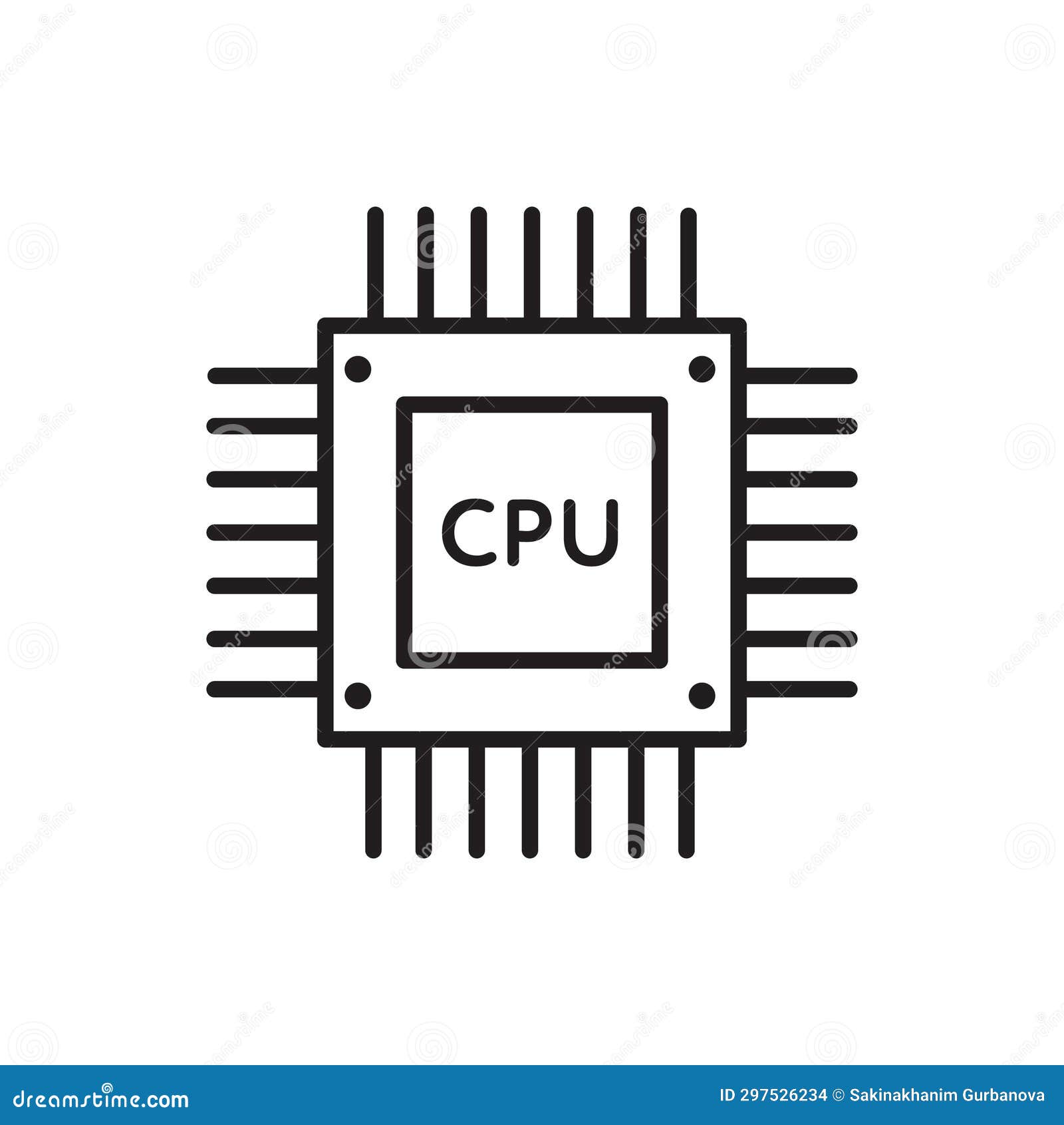 Cpu Icons Symbol Elements for Infographic Web Stock Illustration ...