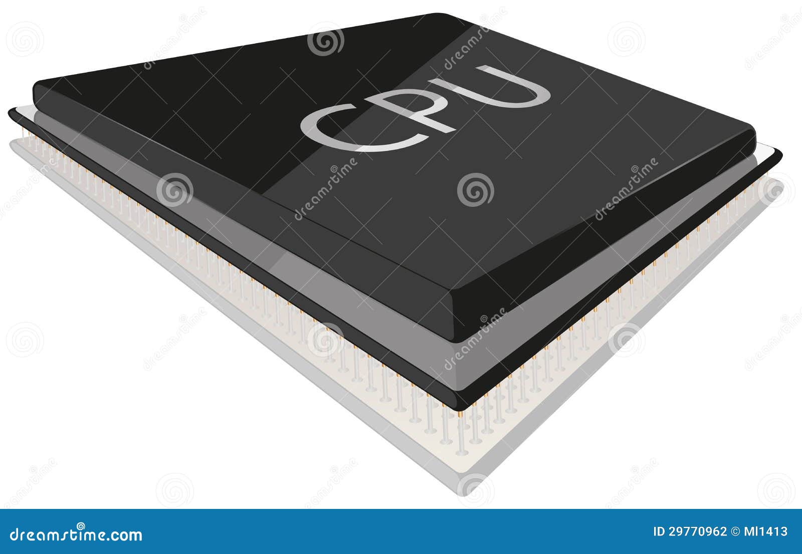 CPU illustration stock vector. Illustration of effect - 29770962