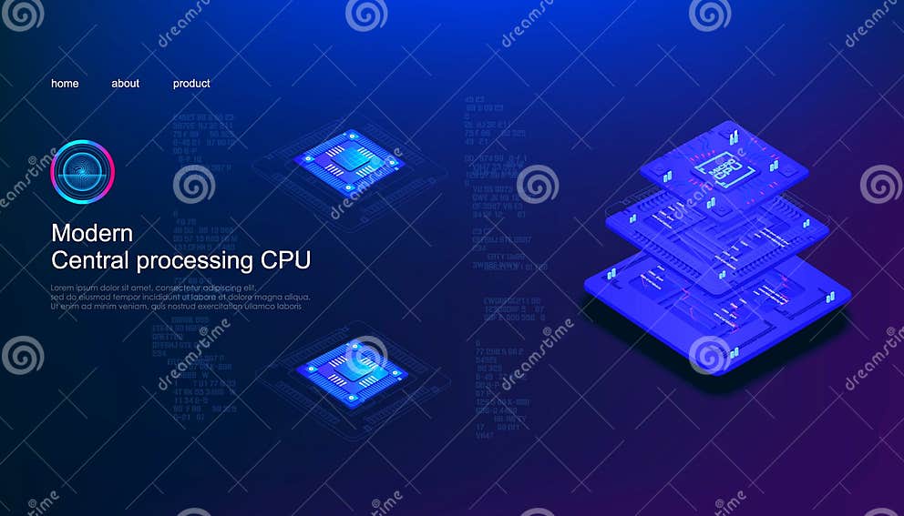 CPU infographics stock vector. Illustration of development - 210875882