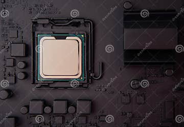 Top View Cpu on Motherboard Stock Photo - Image of hand, drink: 120173470