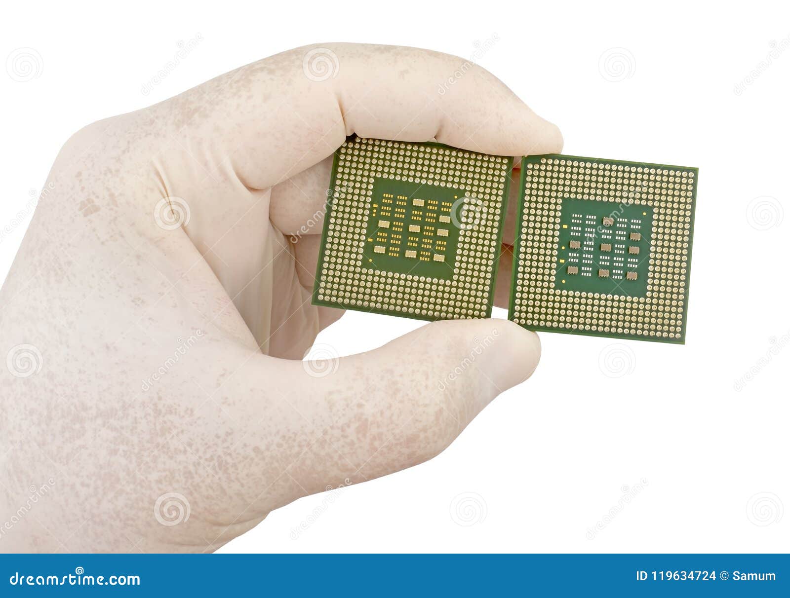 CPU Isolated on White Background Stock Photo - Image of computer ...