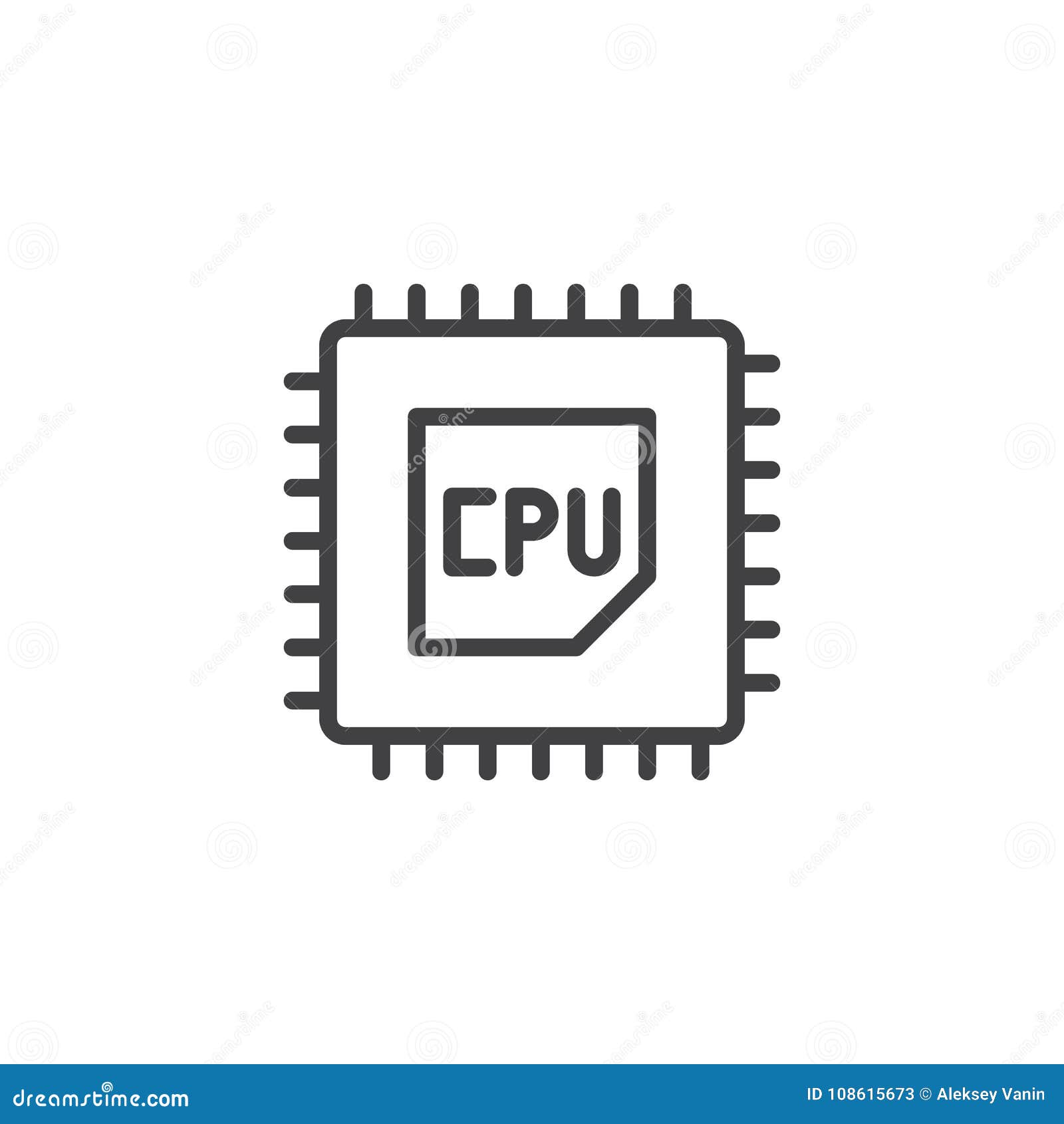CPU line icon stock vector. Illustration of board, graphics - 108615673 CPU line icon stock vector. Illustration of board, graphics - 108615673
