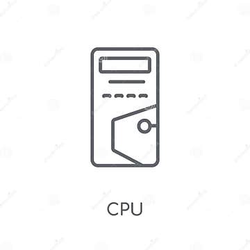 Cpu Linear Icon. Modern Outline Cpu Logo Concept on White Backgr Stock ...