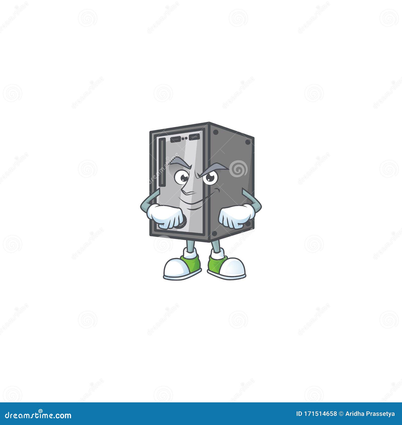 CPU Mascot Icon Design Style with Smirking Face Stock Vector ...