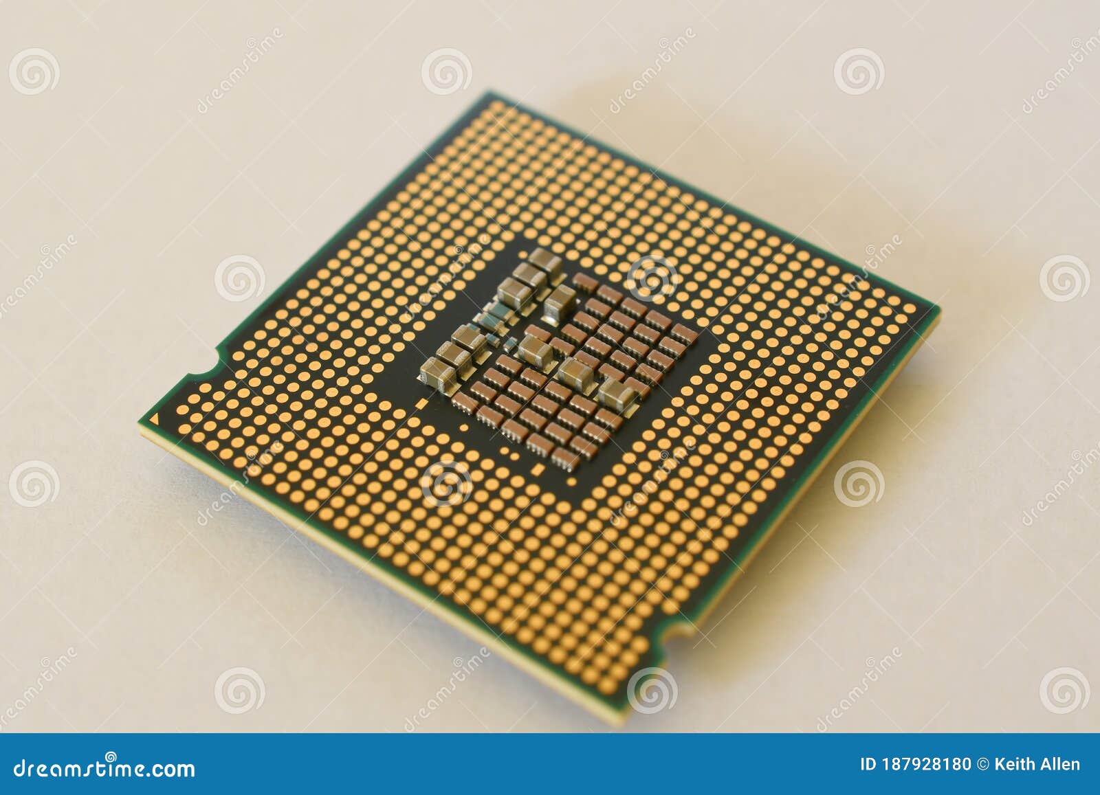 CPU Micro Processor Showing Contact Side Stock Photo - Image of ...
