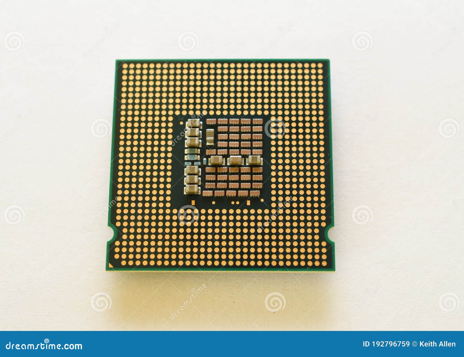 Contact Side of a CPU Micro Processor Stock Image - Image of view ...