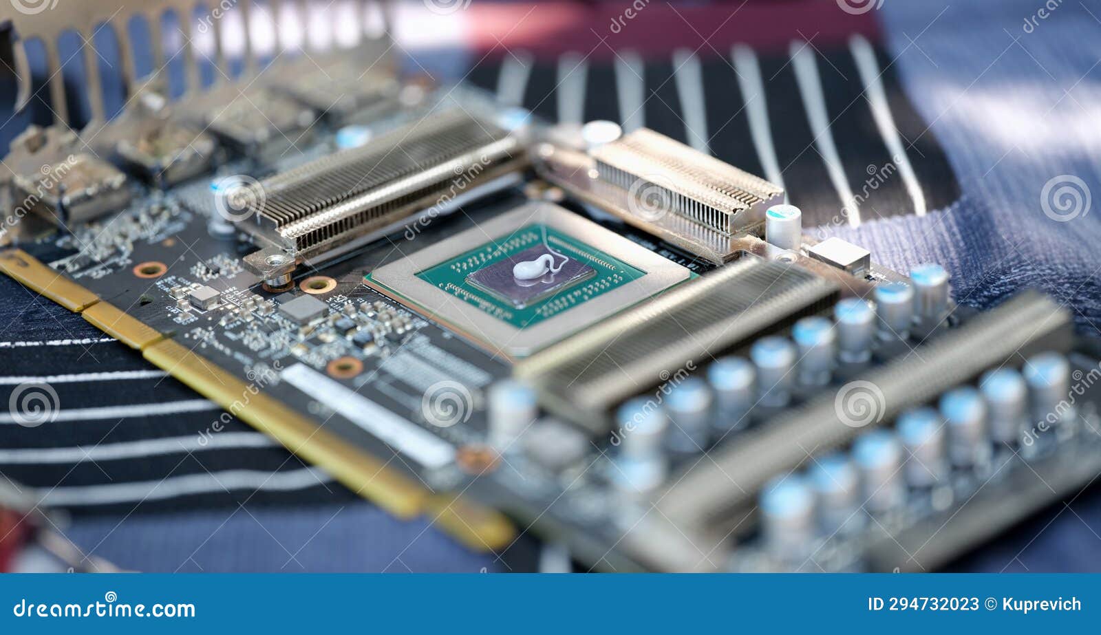 Cpu Microchip Processor with Thermal Paste Closeup Stock Image - Image ...