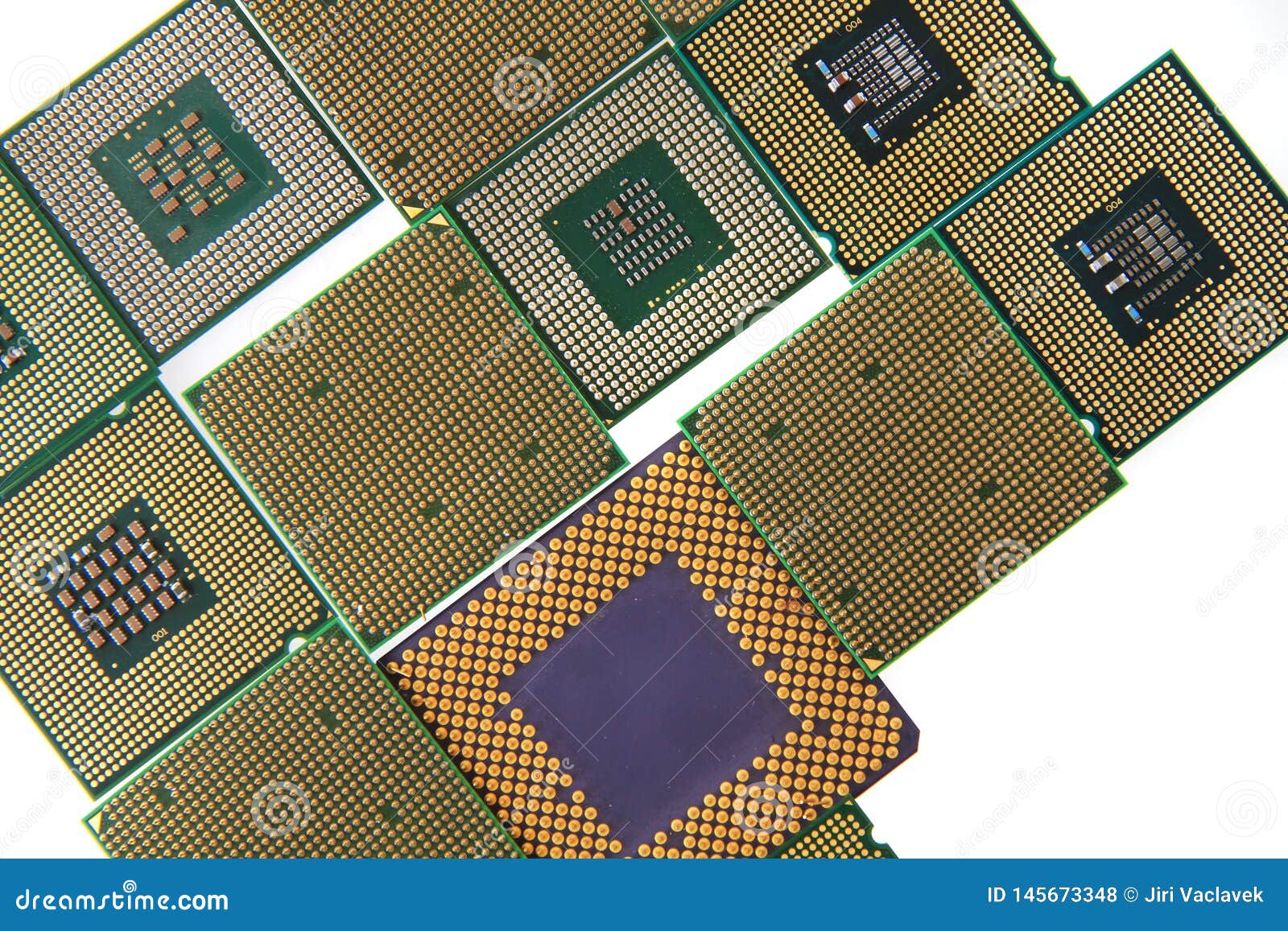 Cpu Micropocessors Isolated Stock Photo - Image of tech ...