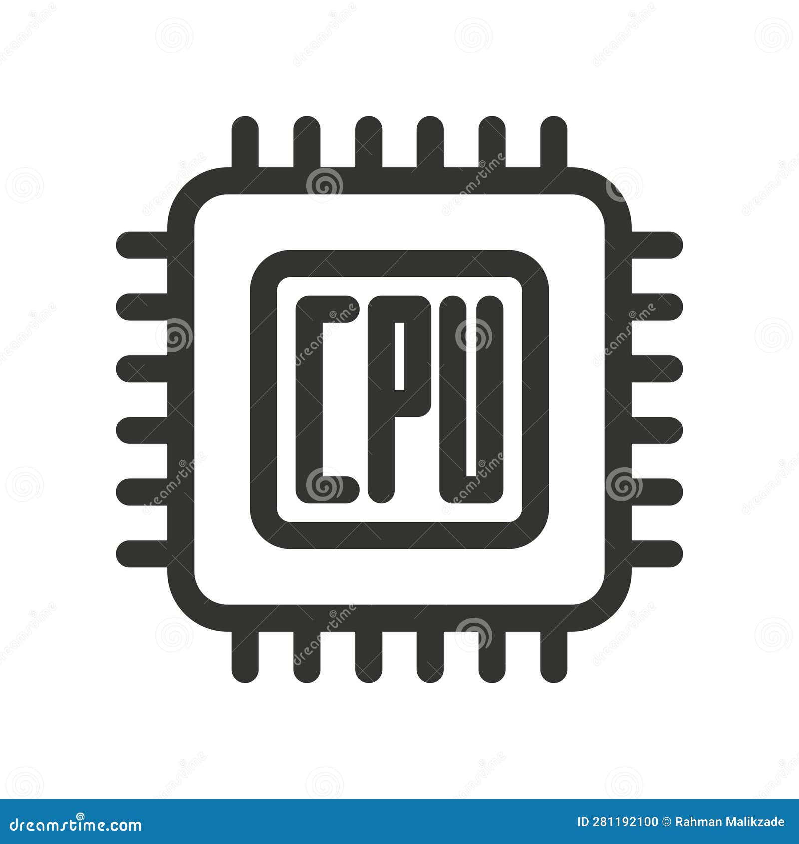 CPU Microprocessor And Chips Icons Set. Vector | CartoonDealer.com ... CPU Microprocessor And Chips Icons Set. Vector | CartoonDealer.com ...