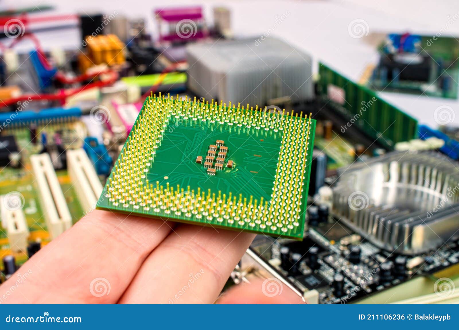 Cpu Microprocessor, Close Up Stock Photo - Image of install, computer ...